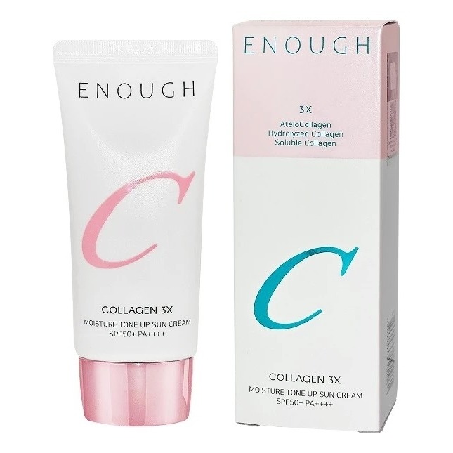 Enough Солнцезащитный крем для лица Collagen 3X Moisture Tone Up Sun ...