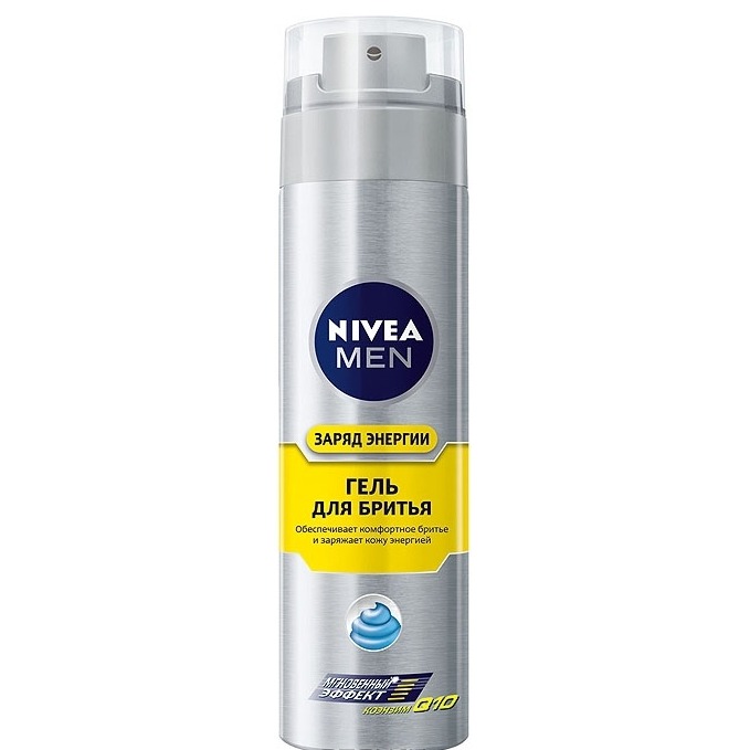 Nivea Гель для бритья «Заряд энергии» с коэнзимом Q10 (мгновенный заряд ...
